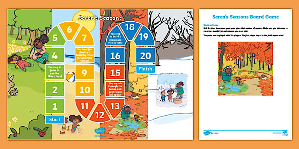 Seren's Seasons Board Game (teacher made) - Twinkl