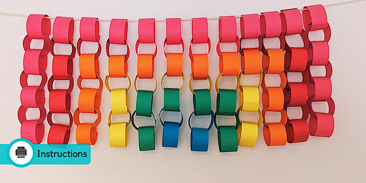 Rainbow Pride Paper Chain Craft | Pride Crafts - Twinkl