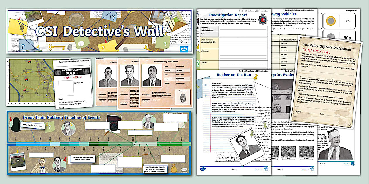 A CSI Investigations looking into the Great Train Robbery