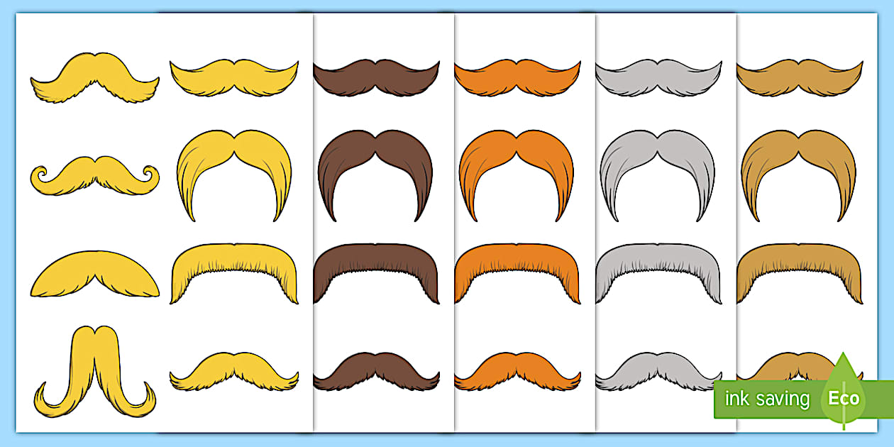 Role Play Fake Moustache Cut-Outs (teacher made) - Twinkl