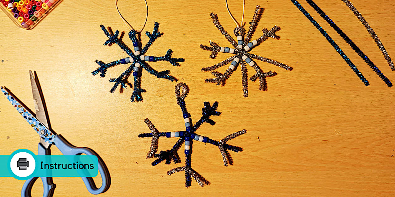 Pipe Cleaner Snowflake Craft | Winter Crafts (Teacher-Made)