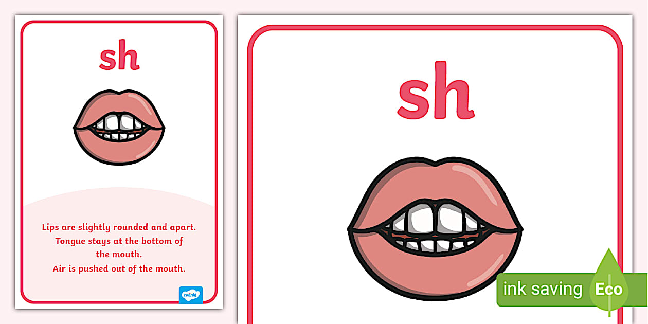 /sh/ Mouth Articulation Poster (teacher made) - Twinkl