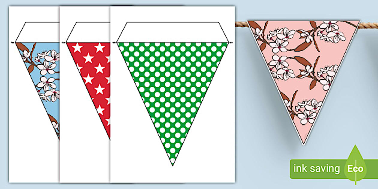 Fabric Bunting Resource - Display Resource - Twinkl
