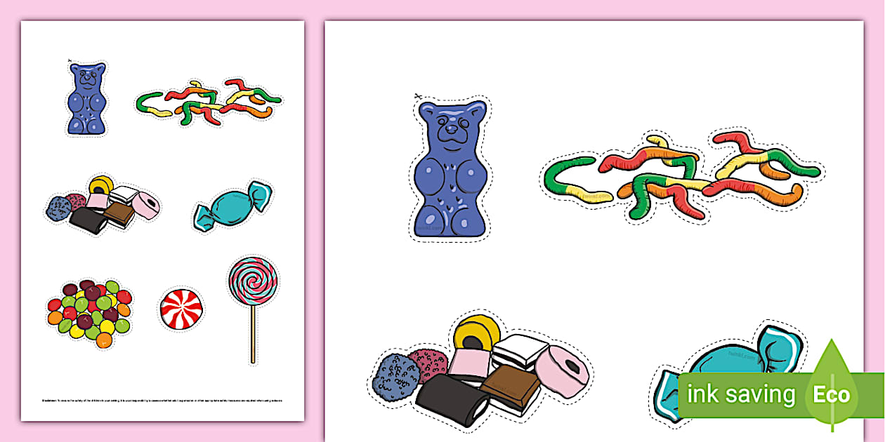 Small Sweets Display Cut-Outs (teacher made) - Twinkl