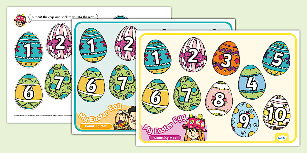 Easter Egg Counting Mat (teacher made) - Twinkl