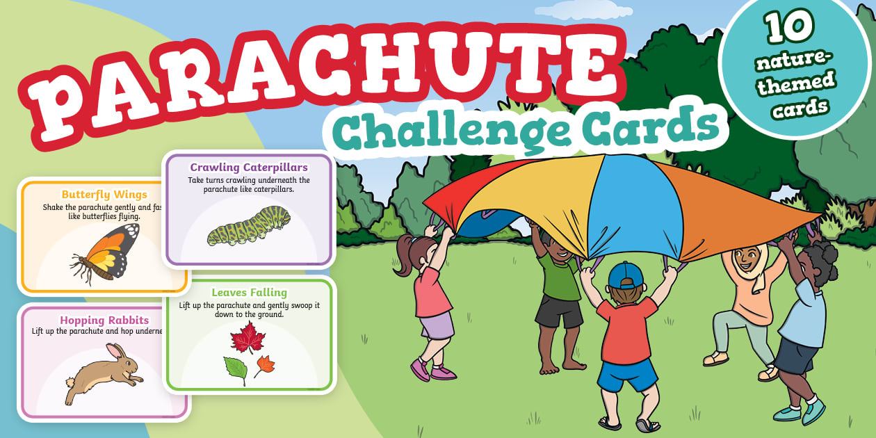 Nature-Themed Parachute Challenge Cards