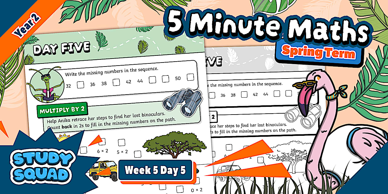 👉 Study Squad 5 Minute Maths - Year 2 Spring - Week 5 Day 5