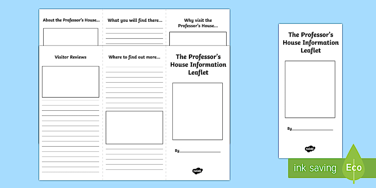 The Professor’s House Leaflet Writing Template-Scottish