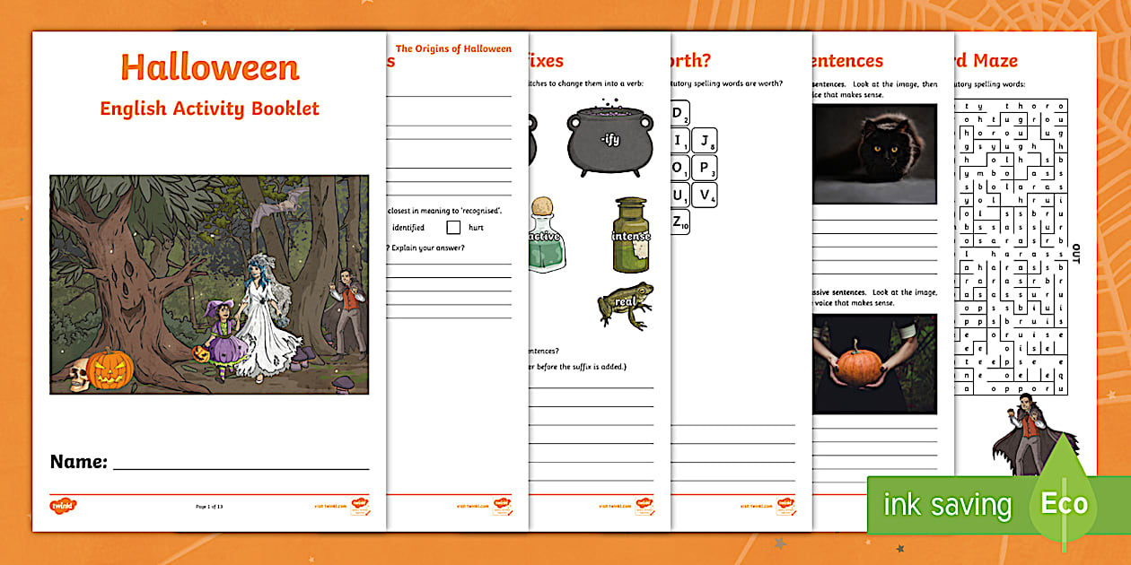 Halloween English Activities - Twinkl