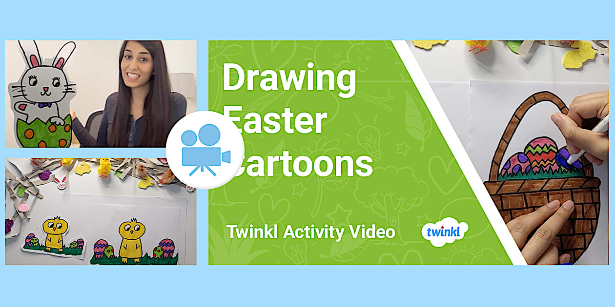 KS2 (Ages 7-11) Activity Video: How to Draw Easter Cartoons