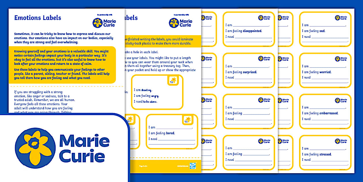 Marie Curie: Emotions Labels
