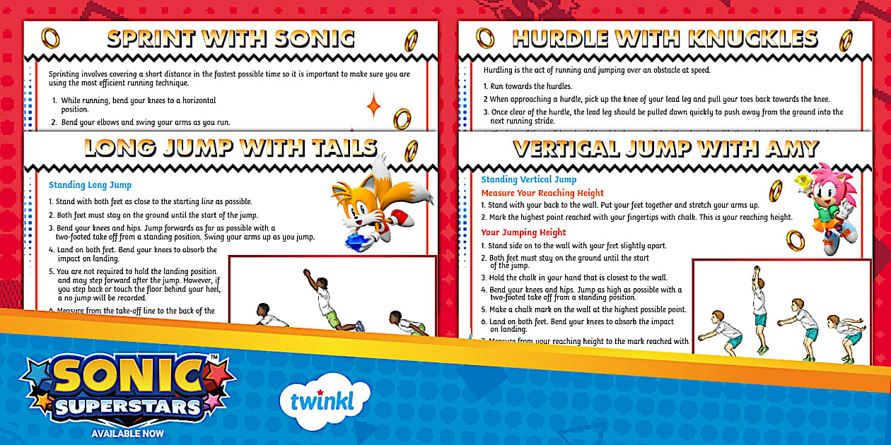 FREE! - Sonic: Sonic Speed Athletics Activity - Twinkl