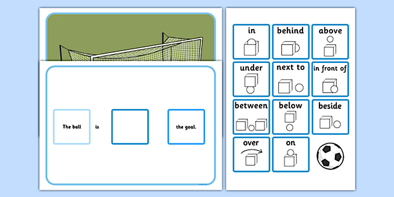 Preposition Football Game - Twinkl