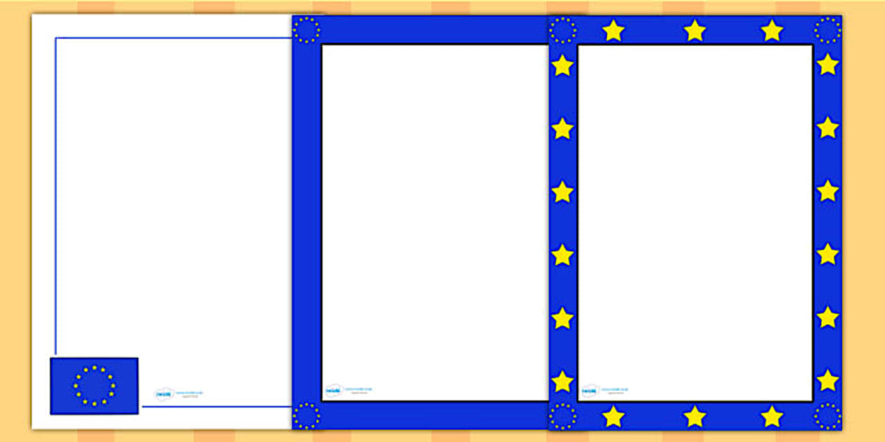 Editable European Elections Page Borders (teacher made)