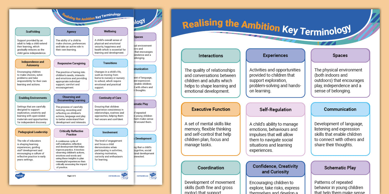 Realising the Ambition Key Terminology