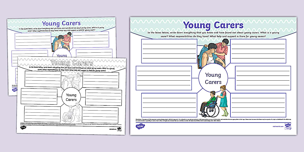Young Carers Mind Map (Teacher-Made) - Twinkl