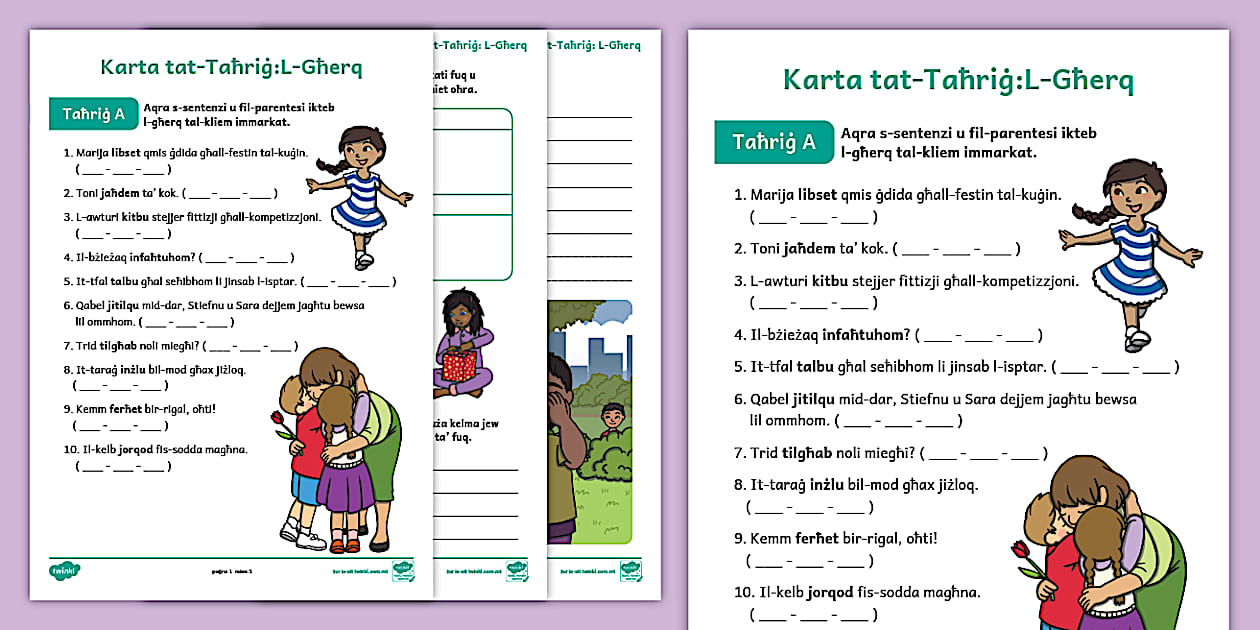 Karta tat-Taħriġ: L-Għerq l Twinkl (teacher made)