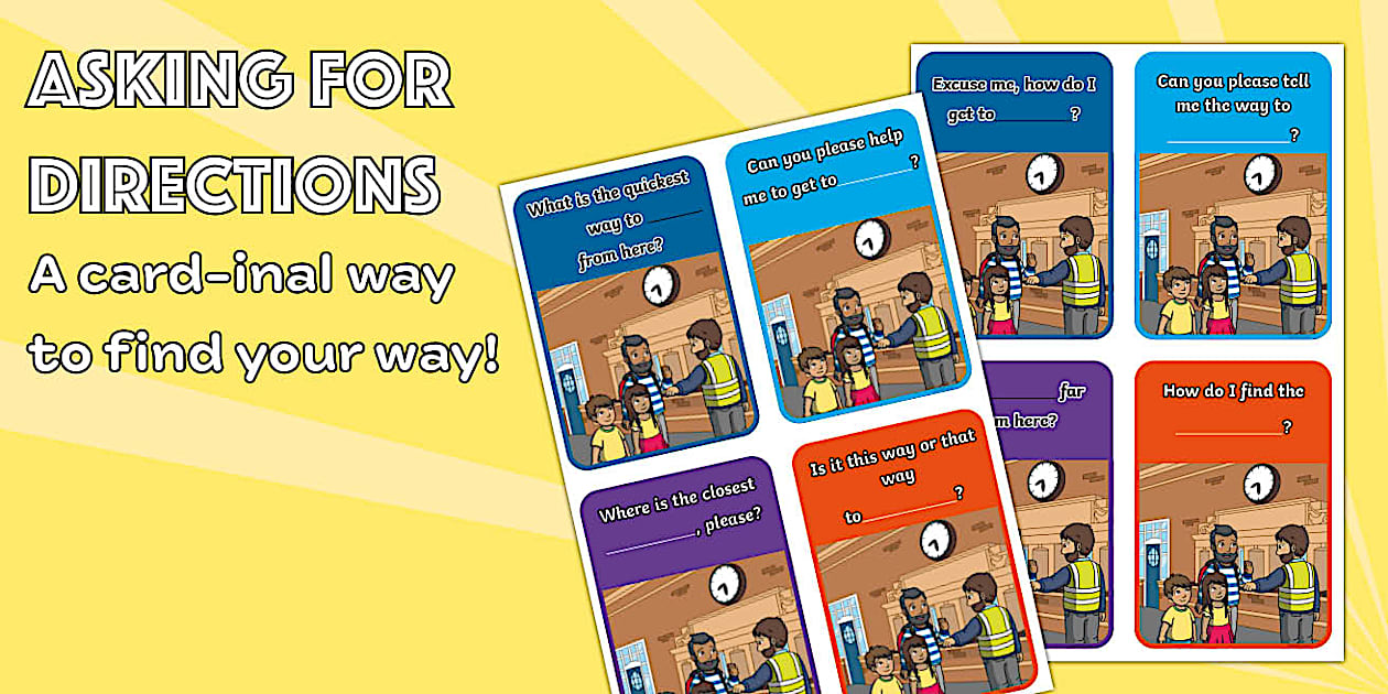Asking for Directions Sentence Flashcards