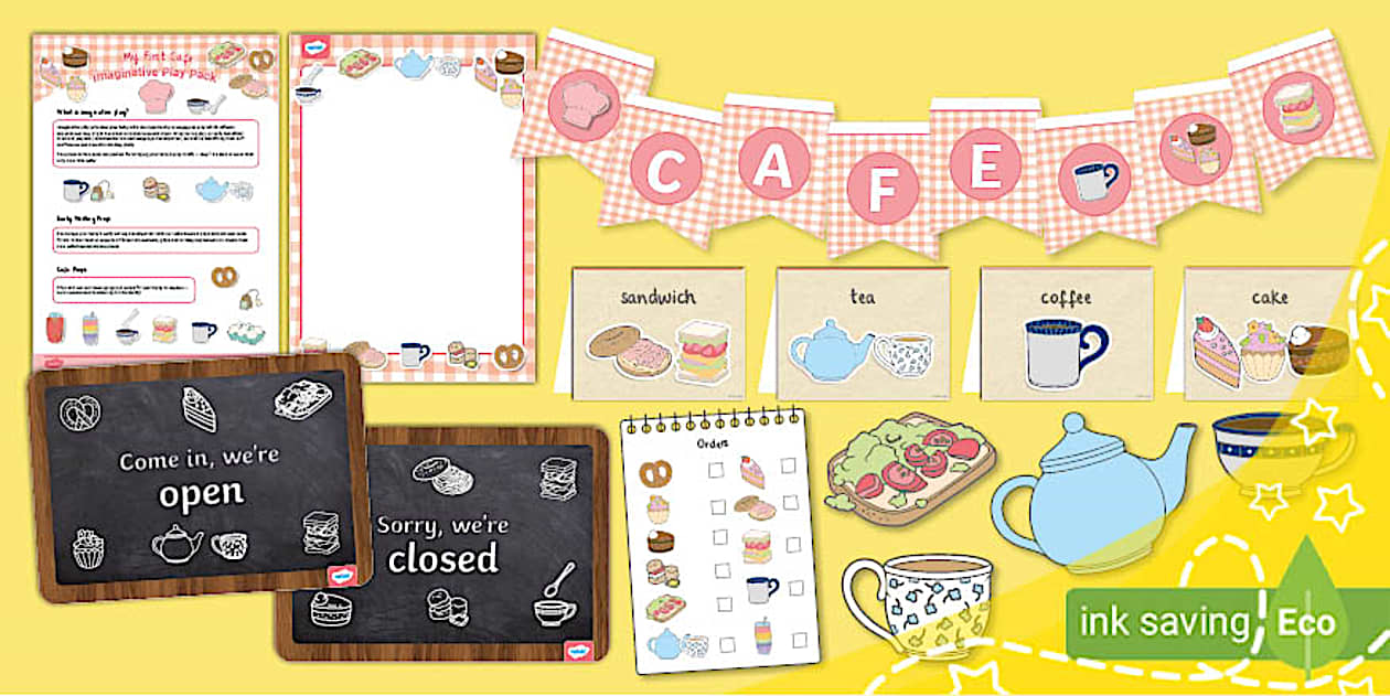 FREE! - Cafe Role Play Pack | Parents Imaginative Play Activity