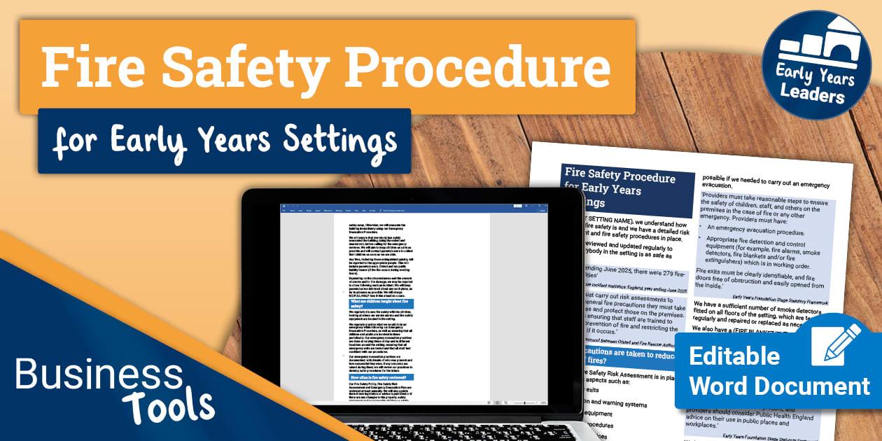 Fire Safety Procedure for Early Years Settings | Twinkl