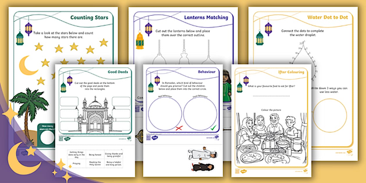 Ramadan Day 7-12: Activity Sheets (teacher made) - Twinkl