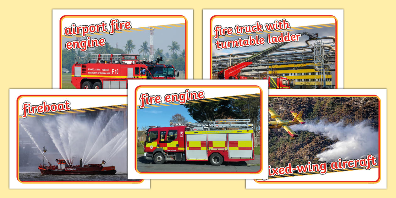 Fire Vehicles Photo Pack (teacher made) - Twinkl