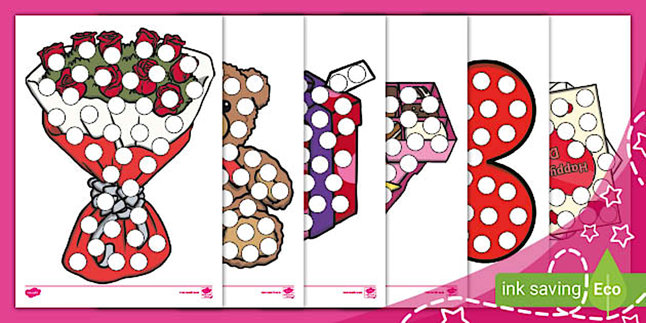 Valentine's Day Fingerprint Crafts (teacher made) - Twinkl