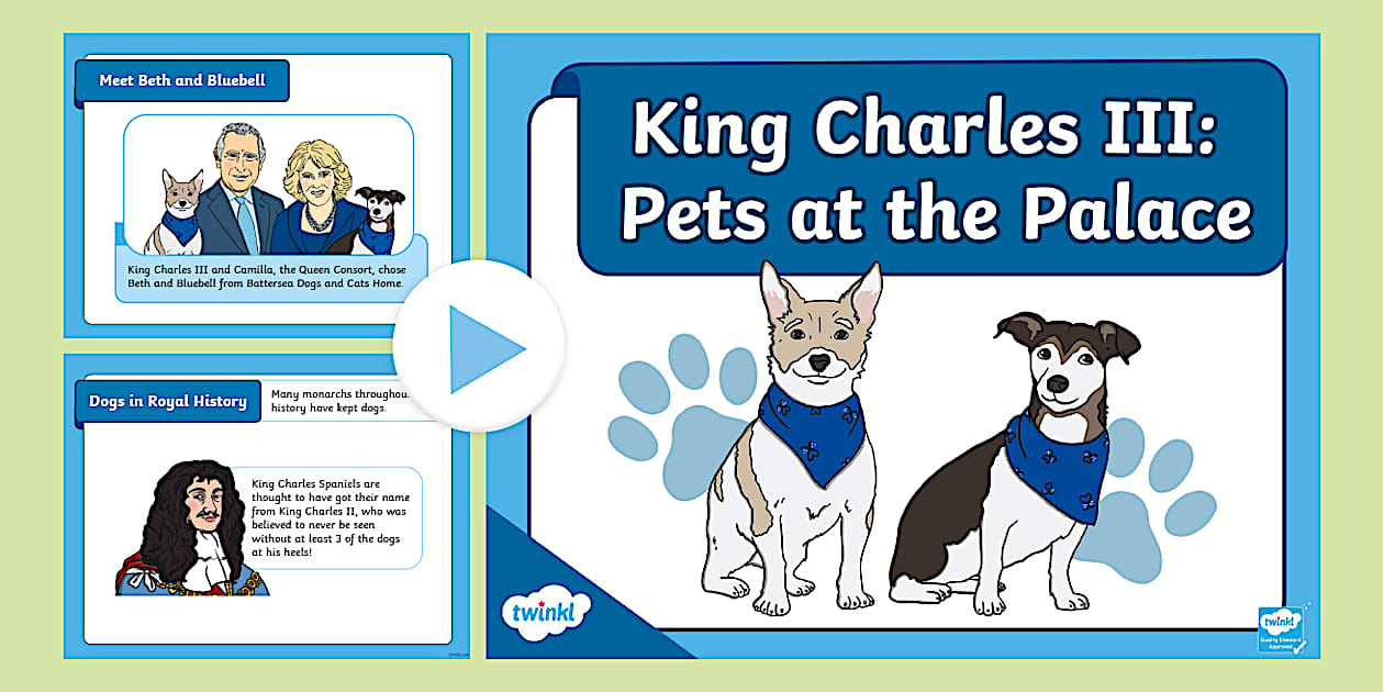King Charles III: Pets at the Palace PowerPoint - Twinkl