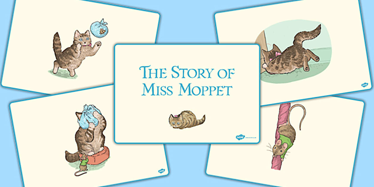 Black and White The Story of Miss Moppet Story Sequencing