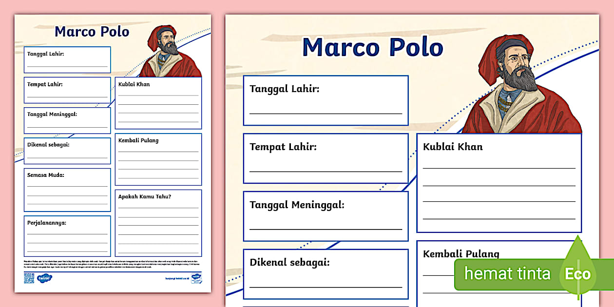 Worksheet Marco Polo: Fakta Menarik (teacher made) - Twinkl