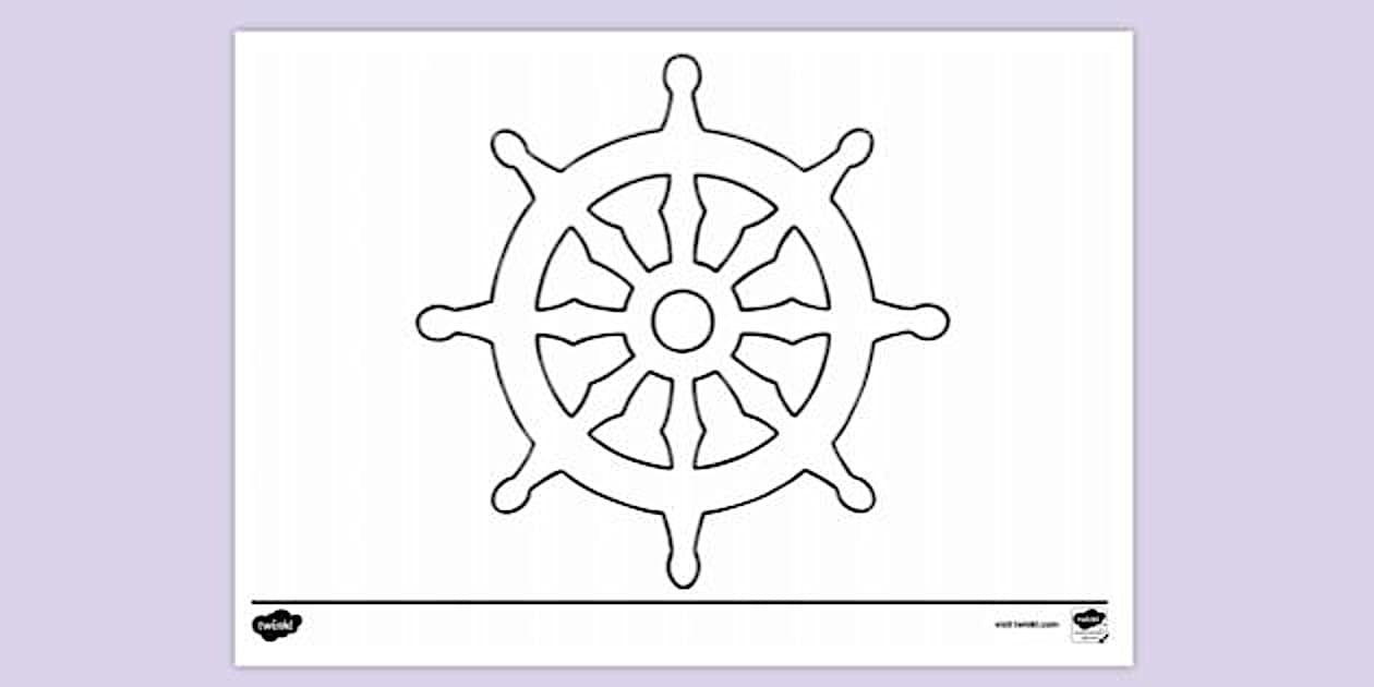 8 Spoked Wheel Colouring Sheet | Colouring Sheets - Twinkl