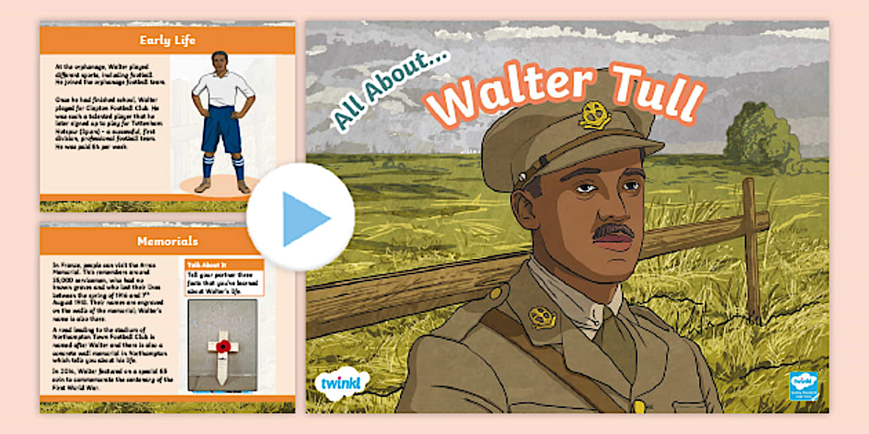 KS2 All About Walter Tull PowerPoint (Teacher-Made) - Twinkl