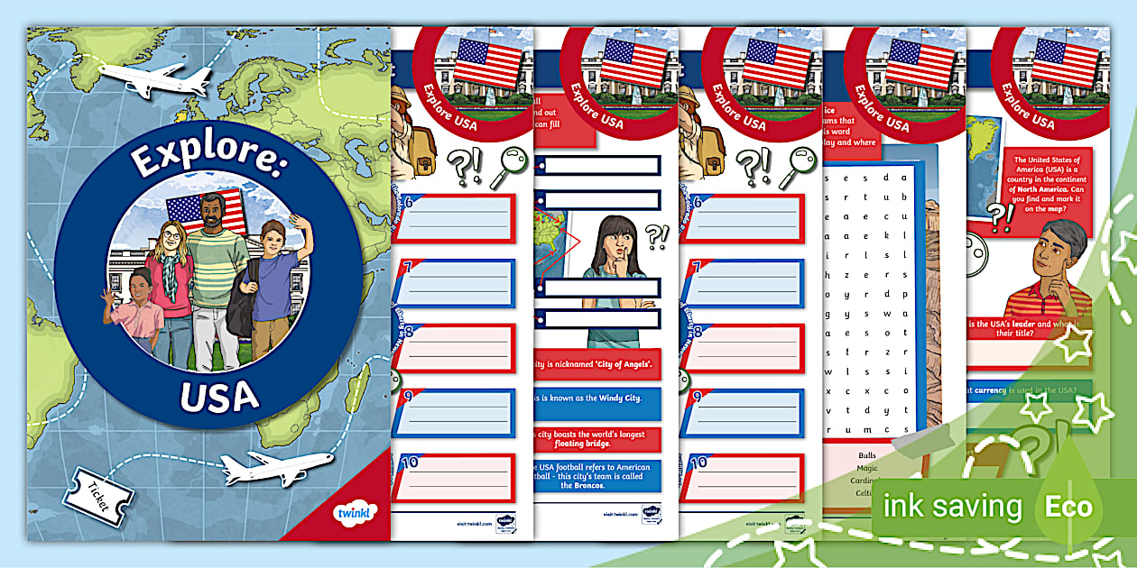 Explore: The United States of America Booklet (Ages 7-11)