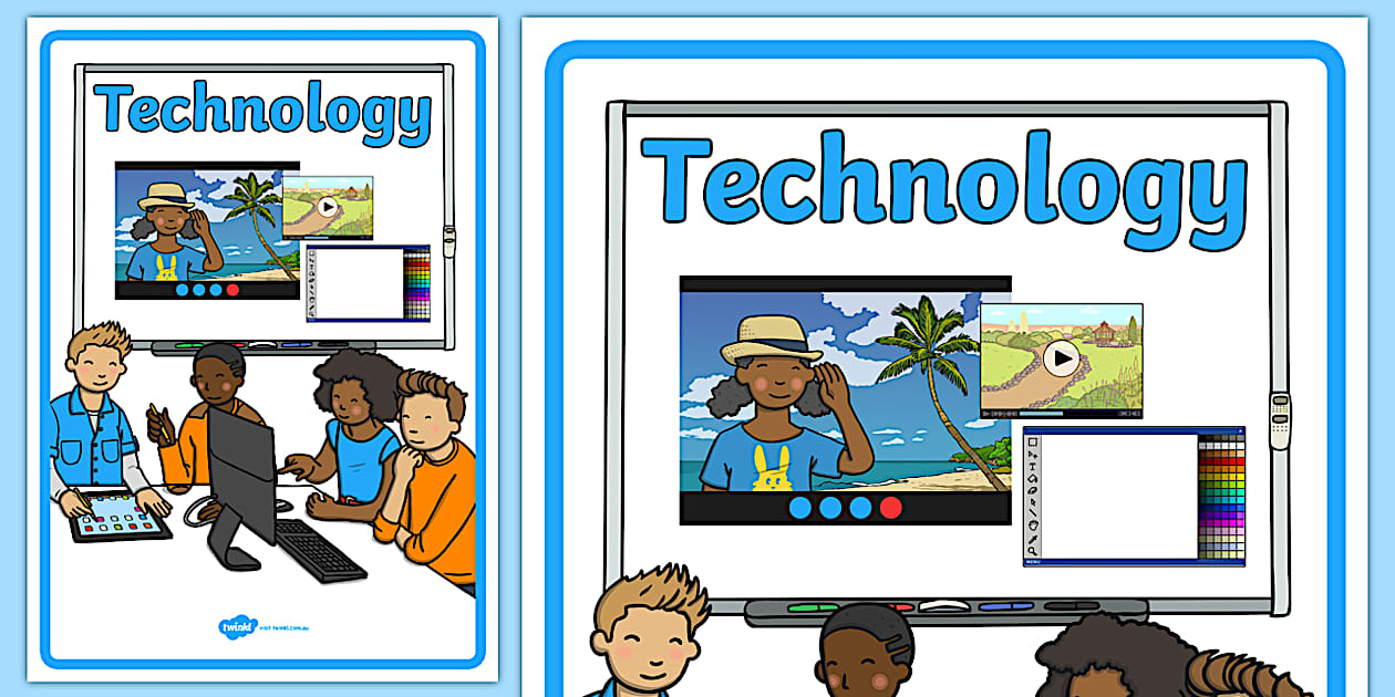 Black and White Australian Curriculum Technology Book Cover