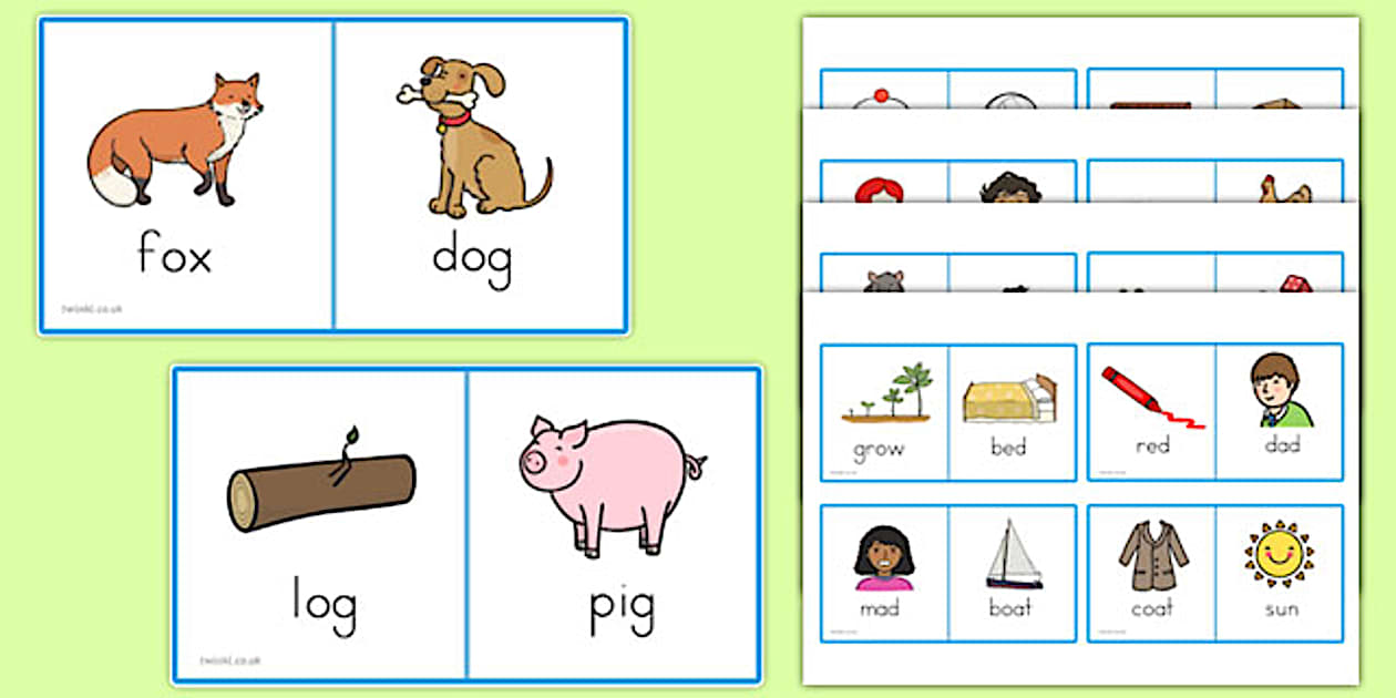 Kindergarten Rhyming Loop Cards (teacher made) - Twinkl