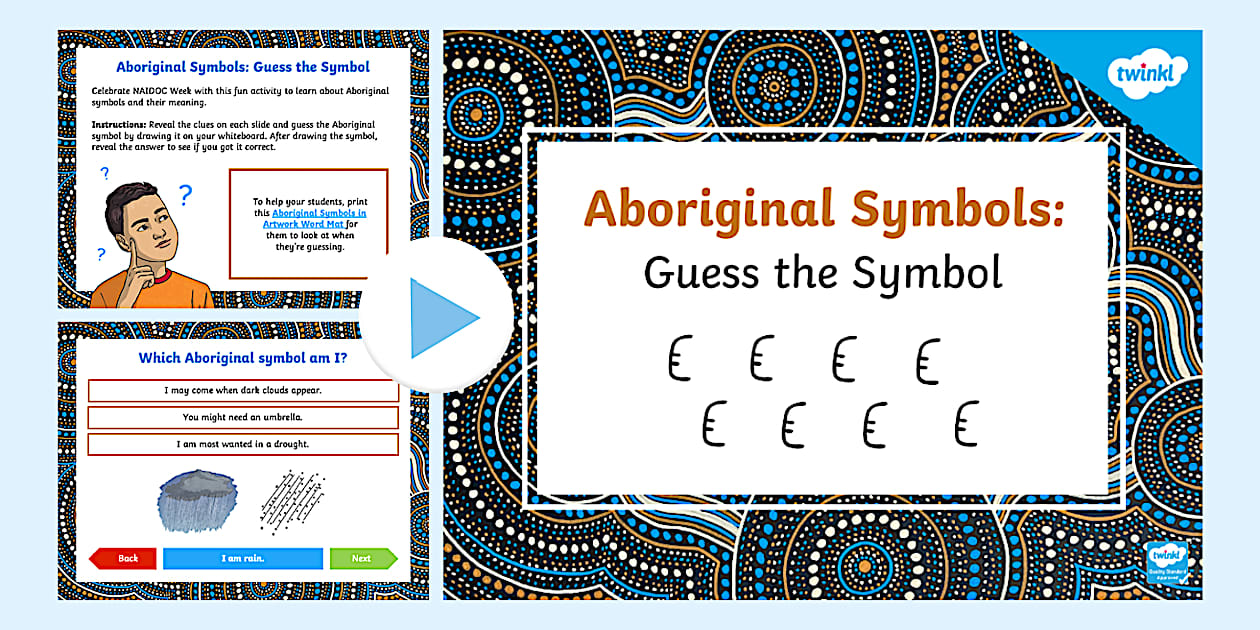 Aboriginal Symbols: Guessing Game (teacher made) - Twinkl