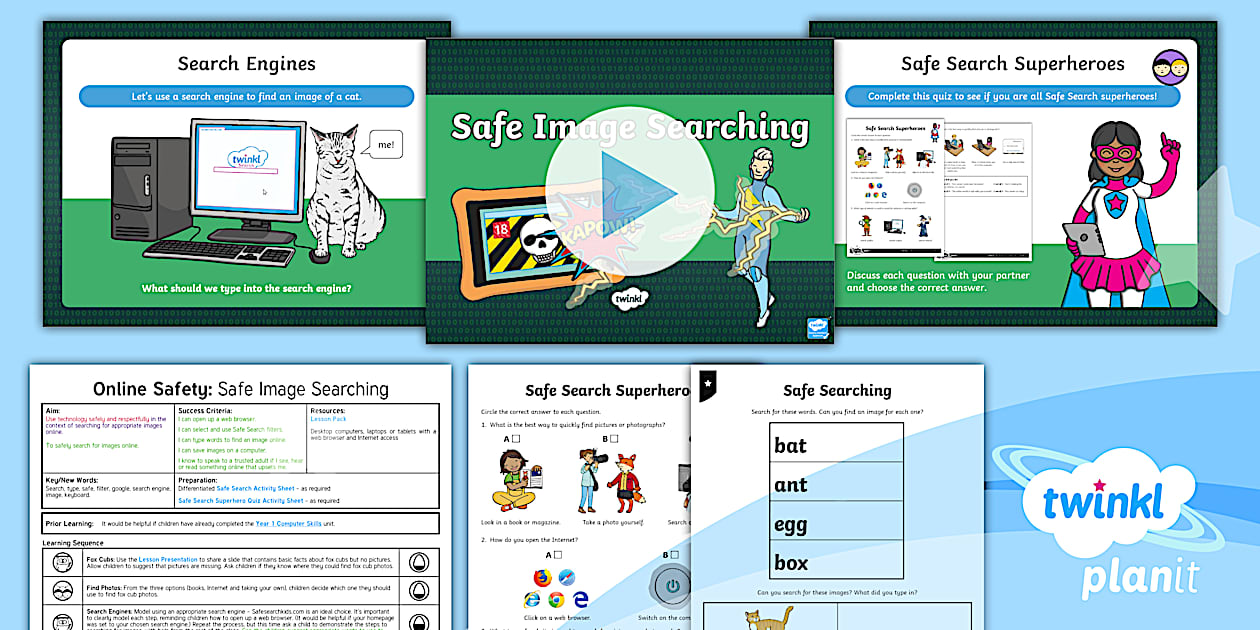Computing: Online Safety: Safe Image Searching Year 1 Lesson Pack 2