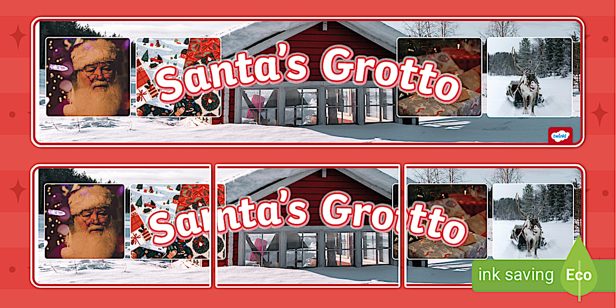 Santa's Grotto Photo Display Banner (teacher made) - Twinkl