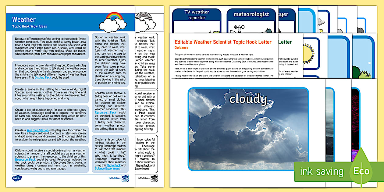 Weather Topic Hook Wow Ideas and Resource Pack - Twinkl