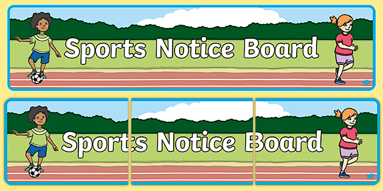 Editable Sports Notice Board Display Banner - Twinkl