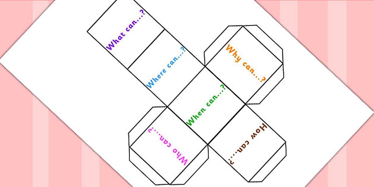 Editable Possibility Prompt Question Dice Net (teacher made)