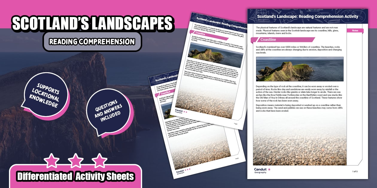 Scotland's Landscapes Reading Activity