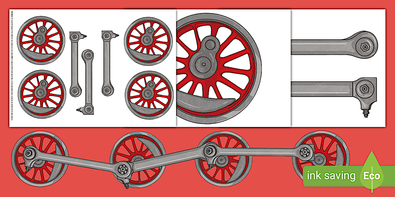 Train Wheels Display Cut-Out (teacher made) - Twinkl