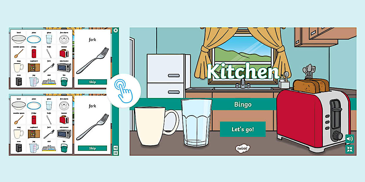 Kitchen Interactive Bingo (teacher made) - Twinkl