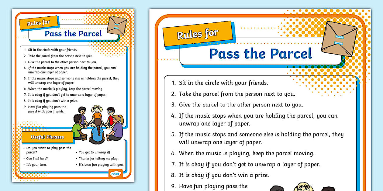 Pass the Parcel Activity | Rules and Social Scripts - Twinkl