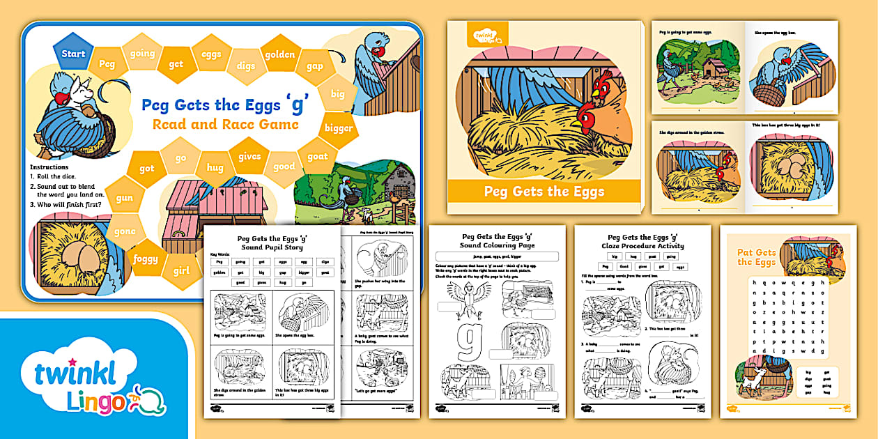 Peg Gets the Eggs 'g' eBook Activity Pack - Twinkl