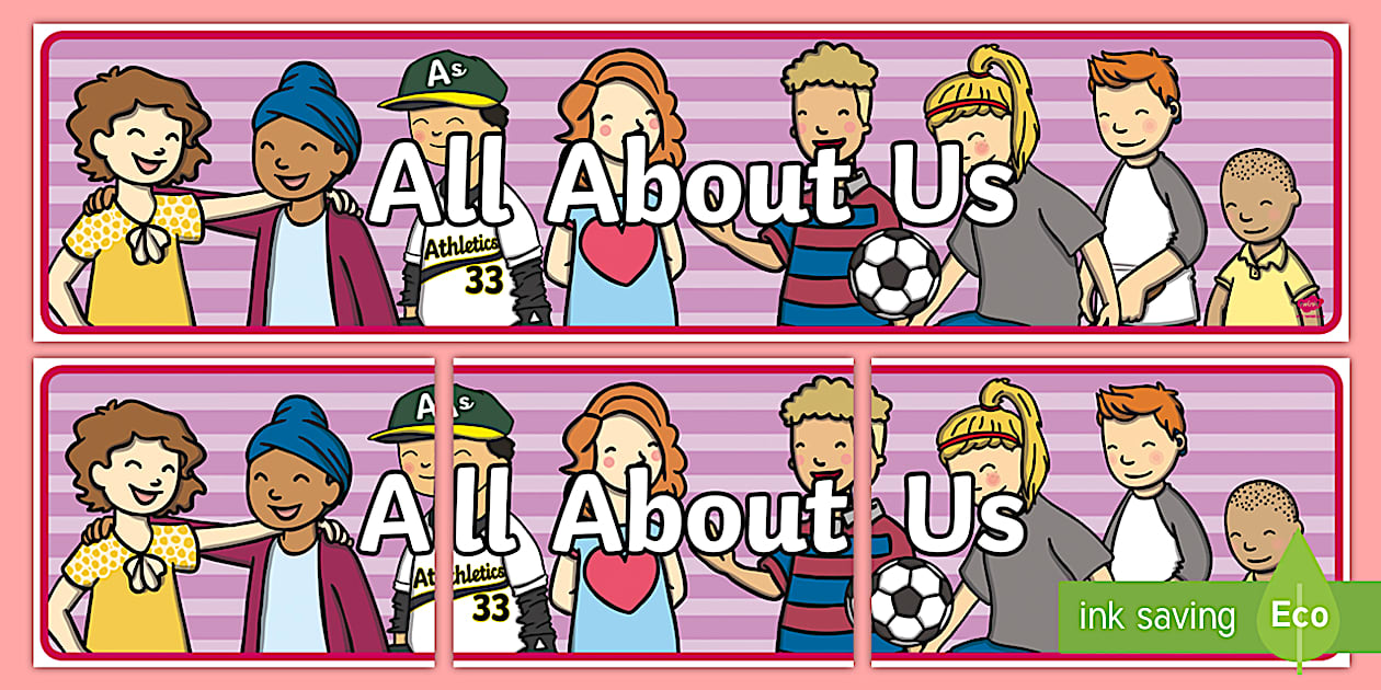 All About Us Display Banner - All About Me Display Banner