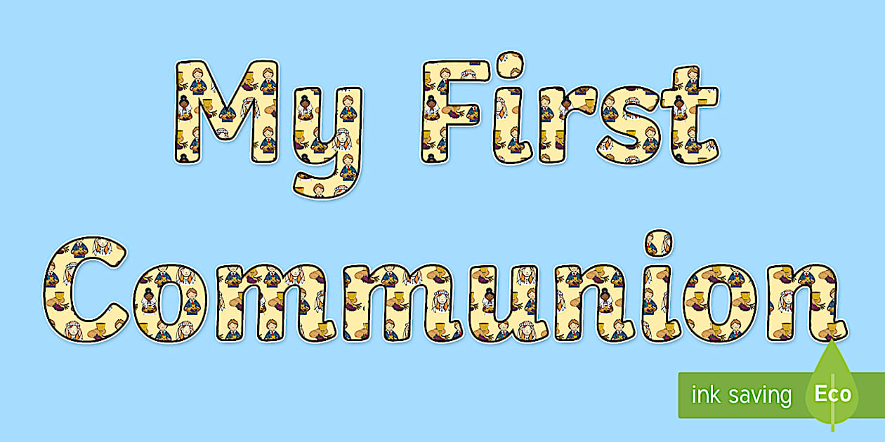 My First Communion Display Lettering (Teacher-Made) - Twinkl