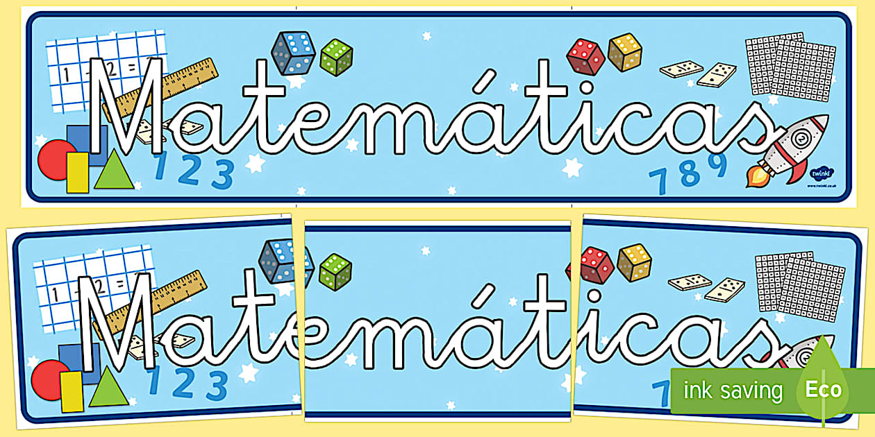 Pancarta: Matemáticas (Teacher-Made) - Twinkl