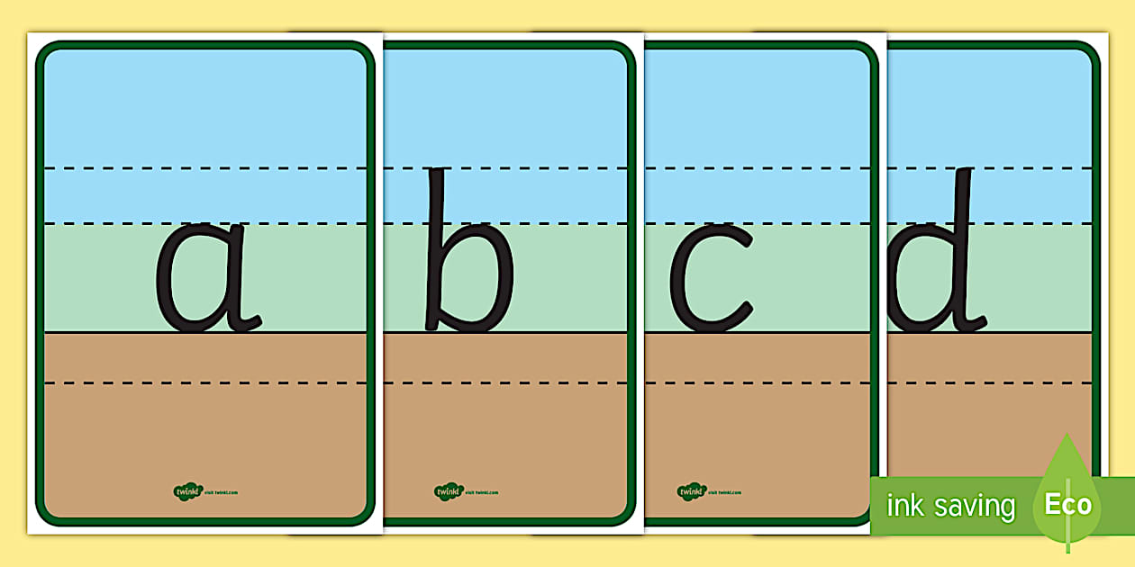 VIC Australian Ground Grass Sky Lower Case Display Posters